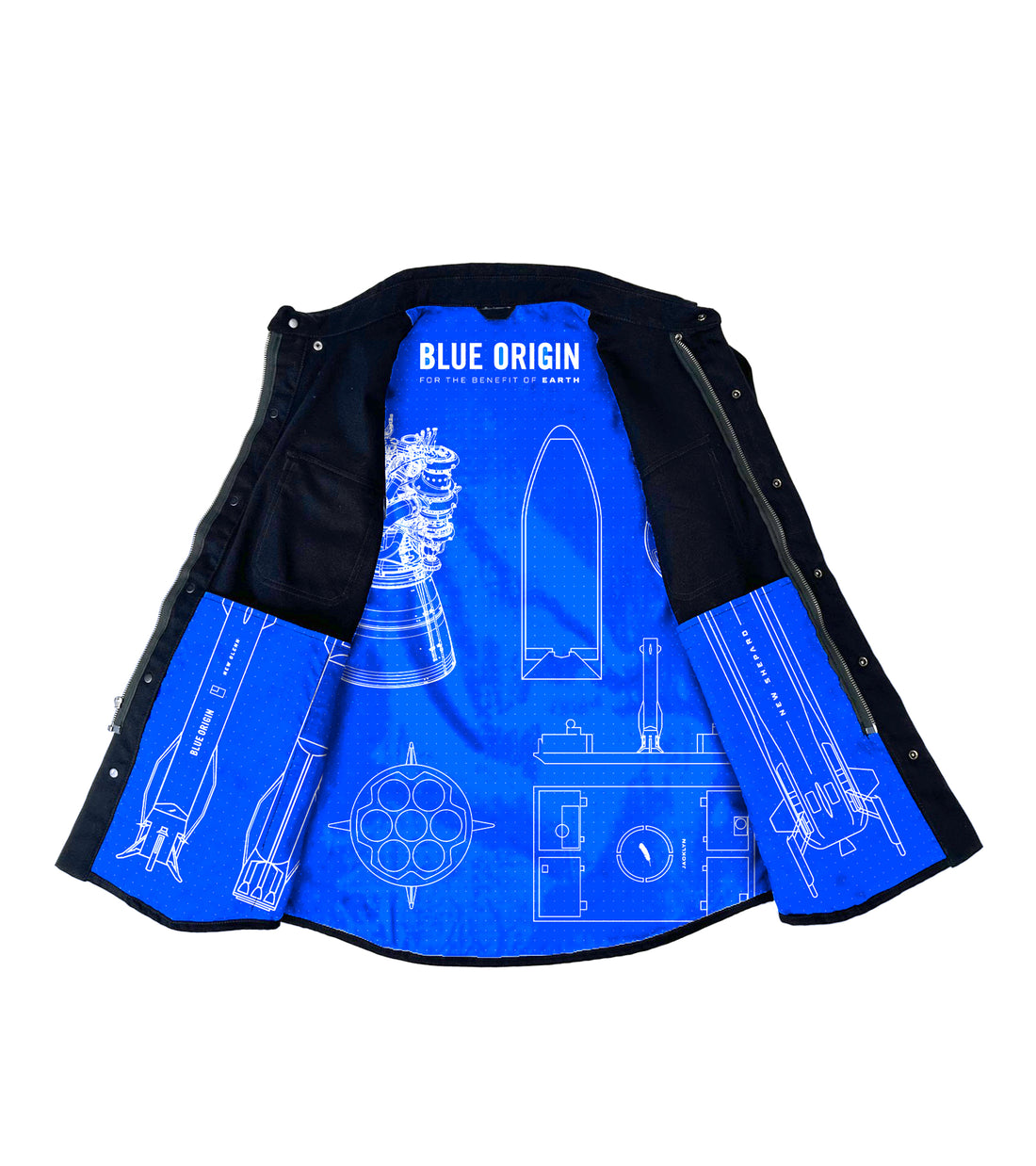 Men's Canvas Button Up Jacket – Blue Origin Shop